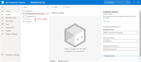 create conversations with dialogs and bot framework composer