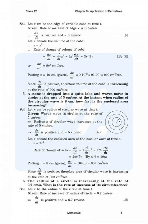 Ncert Solutions For Class 12 Maths Chapter 6 – Application Of