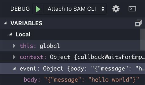debug serverless aws lambda functions locally with sam cli and vscode