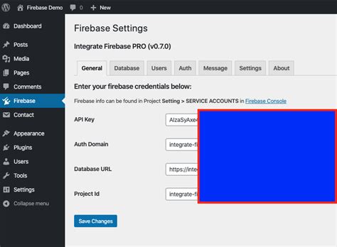 if pro plugin configuration — firebase wordpress integration 2 36 0