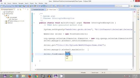 selenium tutorial 15 selenium webdriver find element on web page
