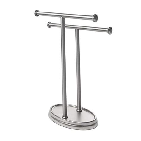 Umbra Palm Double Hand Towel Tree Brushed Nickel 2 Towels Holder And