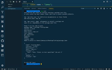 how to create package json file npm create info