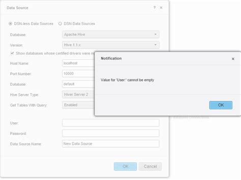hadoop connecting no authentication apache hive with microstrategy
