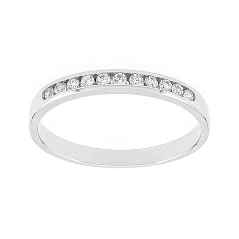 Bague Femme Alliance Or 750 1000 Blanc Et Diamants Alliances Edora