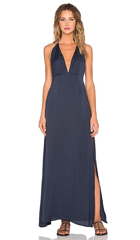 Shop For Capulet Halter Neck Maxi Dress In Navy At Revolve Free 2 3