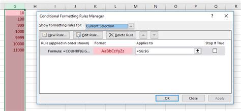 excel conditional format entire column based on cell value stack overflow