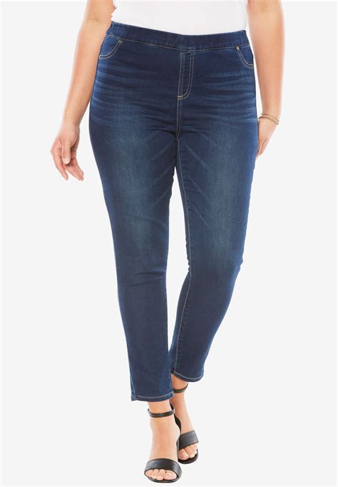 Knit Jean By Denim 24 7® Plus Size Jeans Roamans
