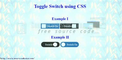 how to create a toggle switch using css free source code tutorials