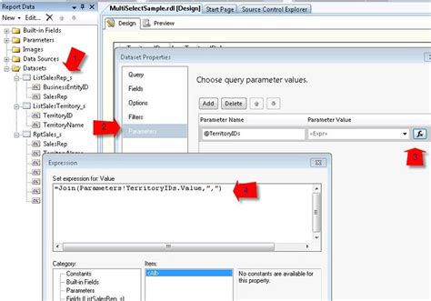 working with multi select parameters for ssrs reports parameter work