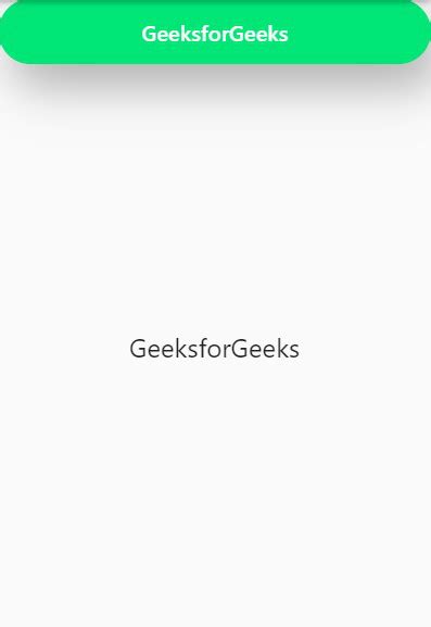 flutter appbar widget geeksforgeeks
