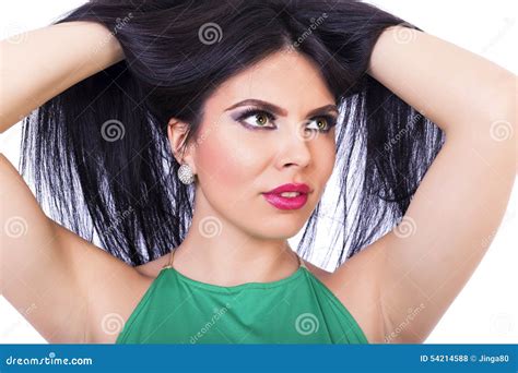 特写镜头画象美好深色妇女摆在 库存照片 图片 包括有 爱好健美者 女性 在旁边 长期 淫荡 成人 54214588