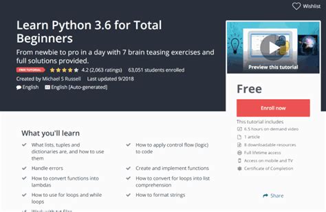 8 best free python courses online for beginners 2022
