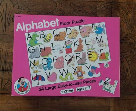 Alphabet Giant Floor Puzzle 2 X 3 24 Pieces Frank Schaffer Vintage
