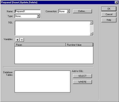 macromedia dreamweaver ultradev creating pages that use jsp prepared
