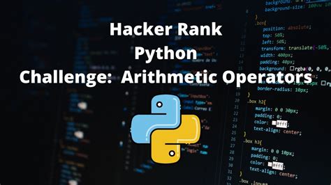 hackerrank challenge arithmetic operators python youtube