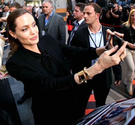 Angelina Jolie Sweet Selfie Celebrity Selfies Angelina Jolie