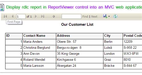 how to create rdlc report and display through reportviewer using web
