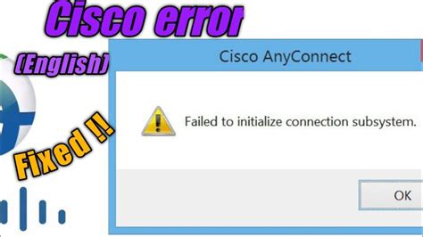english solution for vpn failed to initialize connection