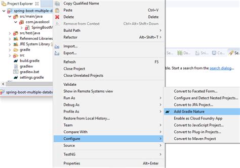 spring boot multiple database configuration using gradle