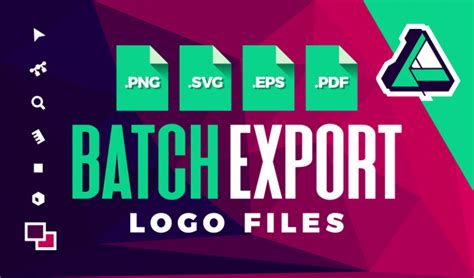 how to batch export multiple files with affinity designer