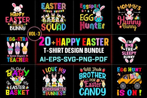 Easter T Shirt Design Svg Bundle Vol 3 Bundle · Creative Fabrica