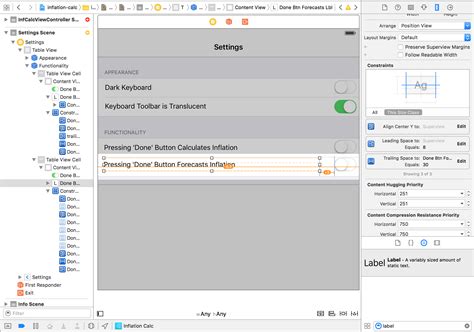 swift xcode auto layout constraints not working properly in static