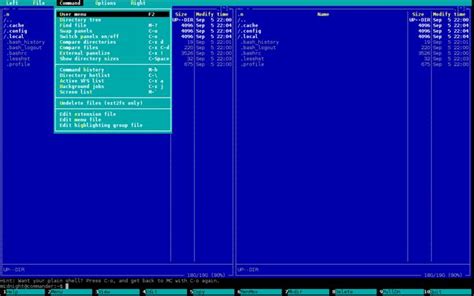 how to use midnight commander a visual file manager linode docs