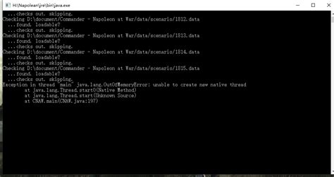 outofmemoryerror unable to create new native thread slitherine