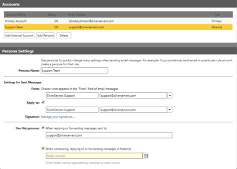 how to send emails from a different email address in zimbra setting up