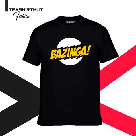 Bazinga The Big Bang Theory Exclusive Tv Series Design Black Cotton T