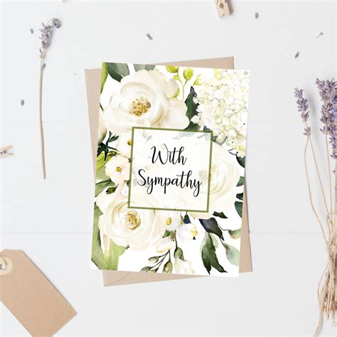 Condolence Card Sympathy Card Bereavement Card Printable Etsy