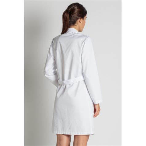 Bata Médica Laboratorio Mujer Blanca Con Botones Dyneke Batas Con