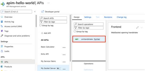 import a websocket api using the azure portal microsoft docs