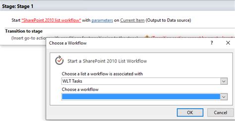 [solved] missing option to select existing workflow in sharepoint