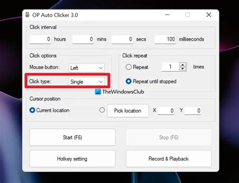 automate mouse clicks using op auto clicker for windows 11 10