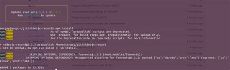 warning when install the dependencies · issue 232 · collab project