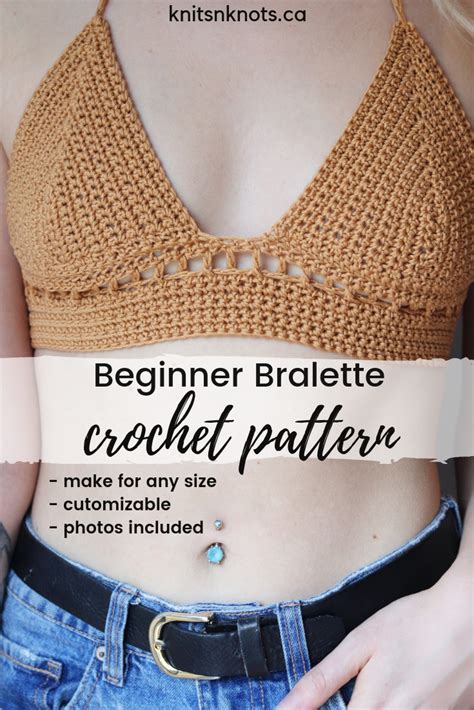 Beginner Bralette Easy Crochet Pattern For Any Size Photo Instruction