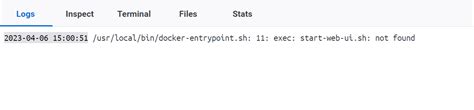 [question] usr local bin docker entrypoint sh 11 exec start web ui