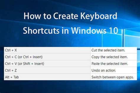 Create Keyboard Shortcuts Windows 10 Best Shortcut Keys List Minitool