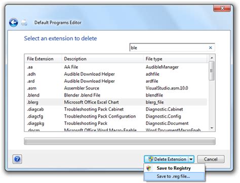 delete windows file association using reg file super user
