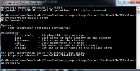 cmd react native command unrecognized stack overflow