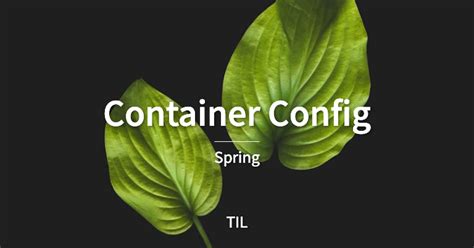 spring core container config