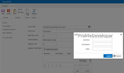 customize sharepoint forms with kendoui grid