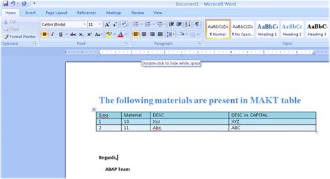 body email with html format abap sap