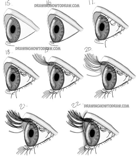 How To Draw Realistic Eyes From The Side Profile View – Step By Step