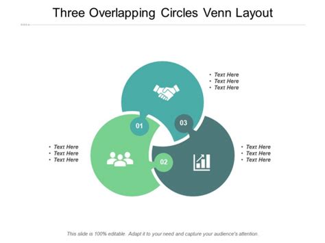 Overlapping Circles 3 Steps Diagram For Powerpoint Sl