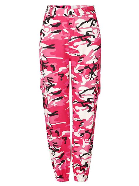 Hirigin Women Fashion Camouflage Jogger Pants High Waist Hip Hop Camo