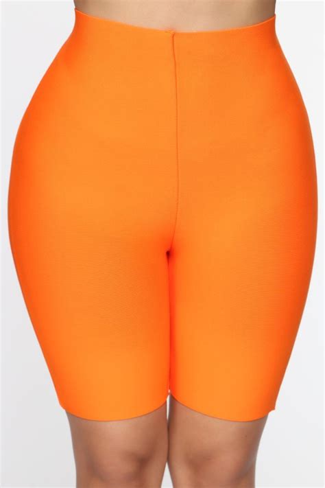 Bold Bandage Biker Shorts Orange Biker Shorts Shorts Fashion