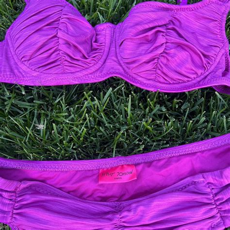 Betsey Johnson Womens Purple And Pink Bikinis And Tankini Sets Depop
